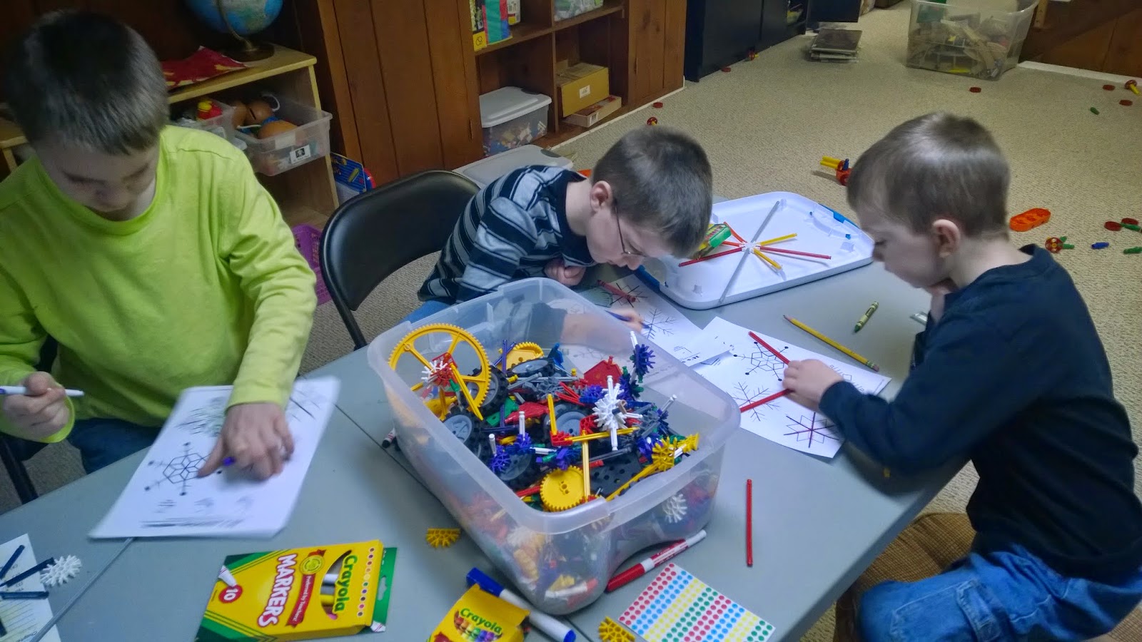 Schooling At Home Happenings: Snowflake Angles!